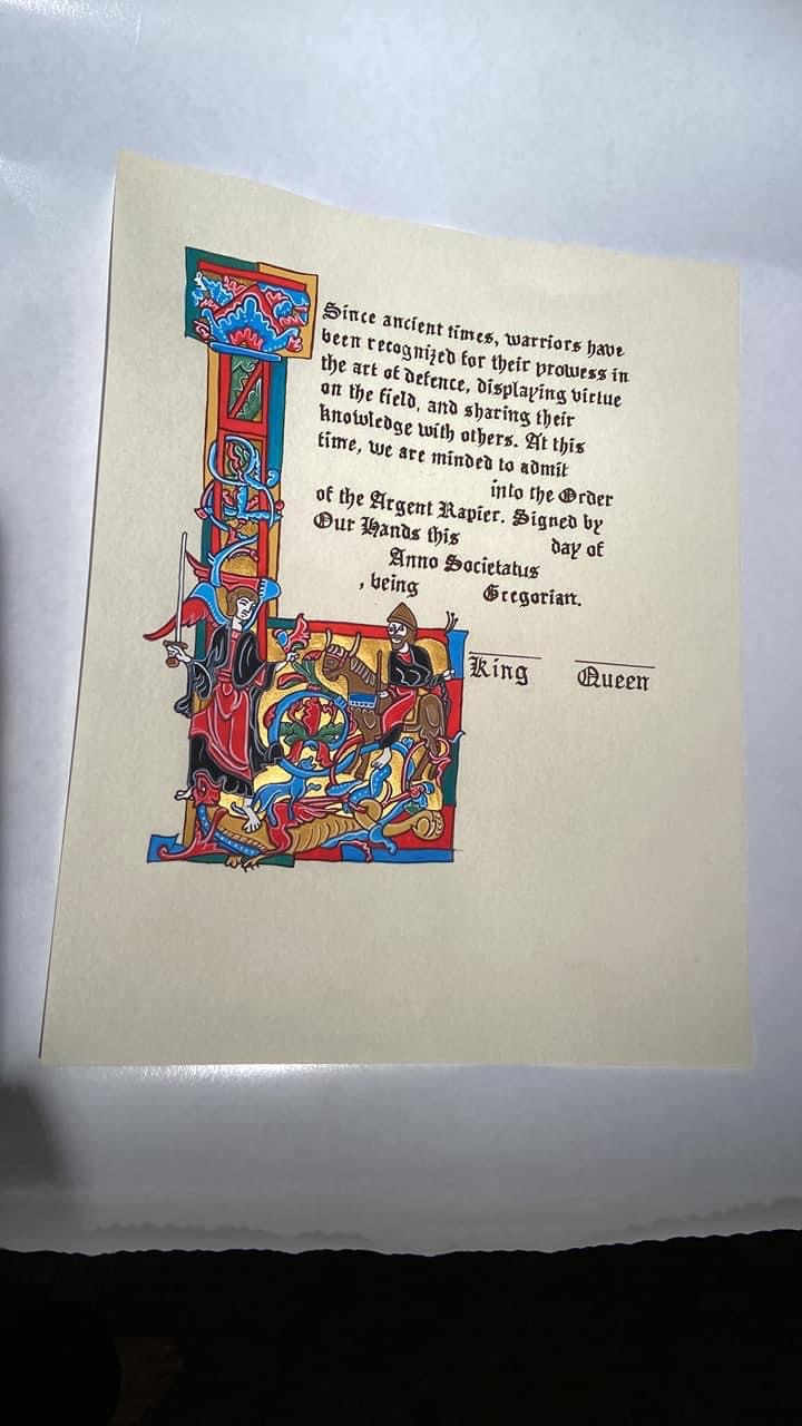 Meridies – Lizzies SCA Scribal Project