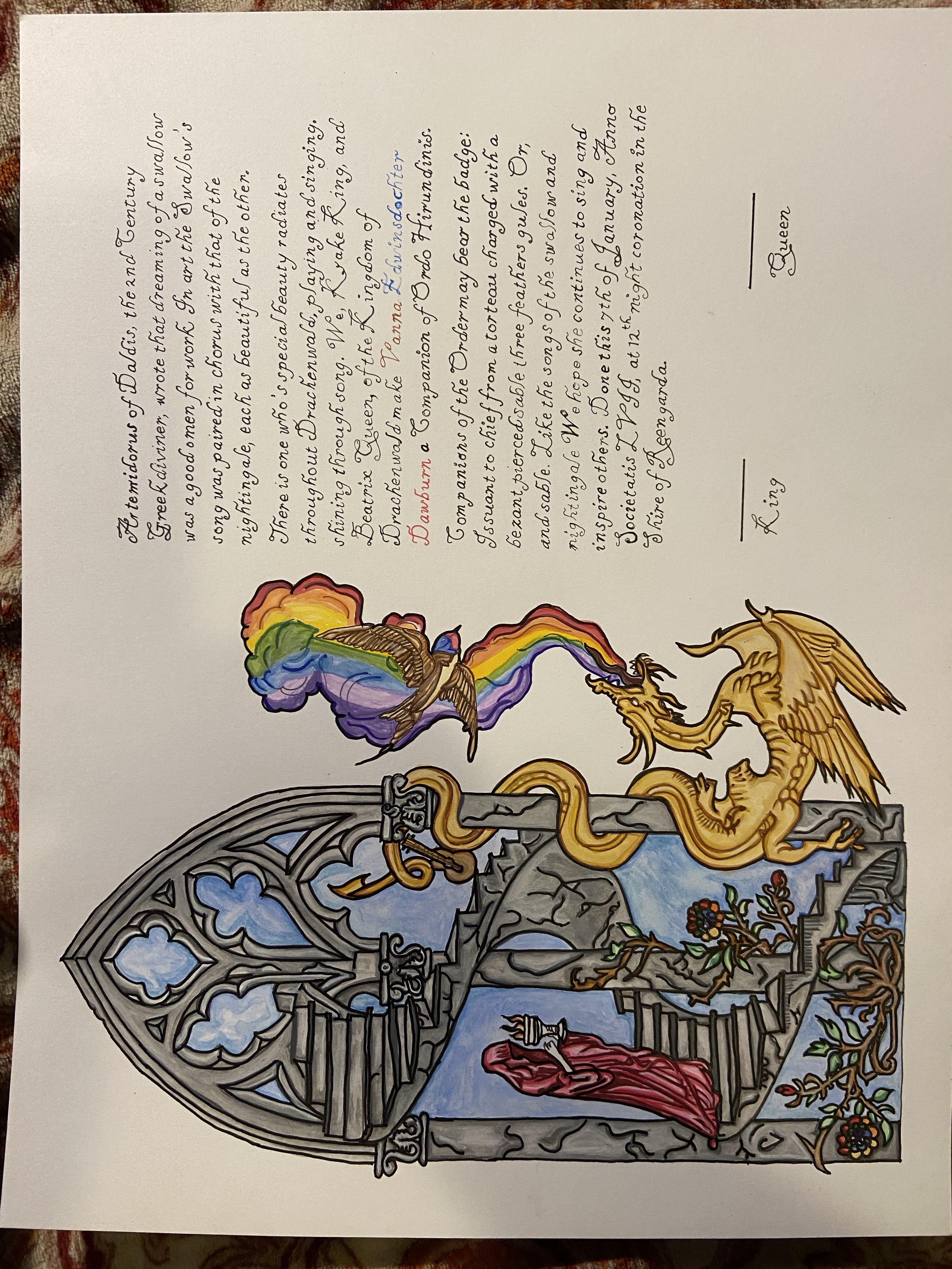 Drachenwald – Lizzies SCA Scribal Project