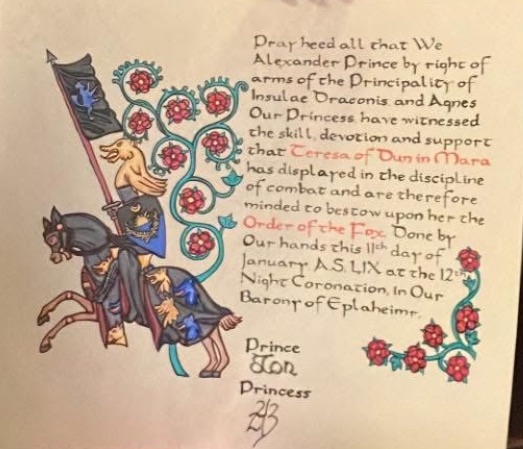 Drachenwald – Lizzies SCA Scribal Project